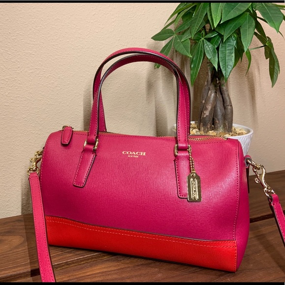 Coach | Bags | Coach Leather Barrel Bag Berry Crossbody Handbag | Poshmark